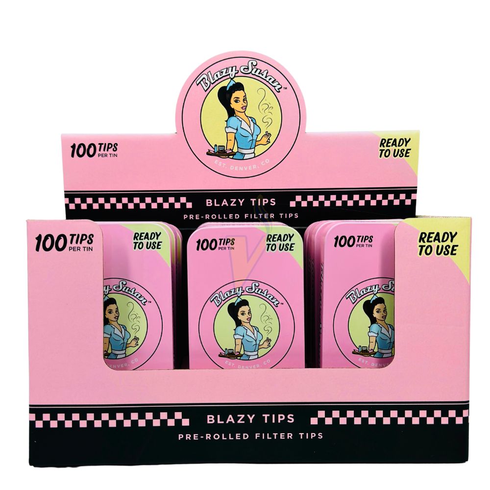 Blazy Susan 100ct Pre Rolled Filter Tips Tin Case – The Vapor Shoppe