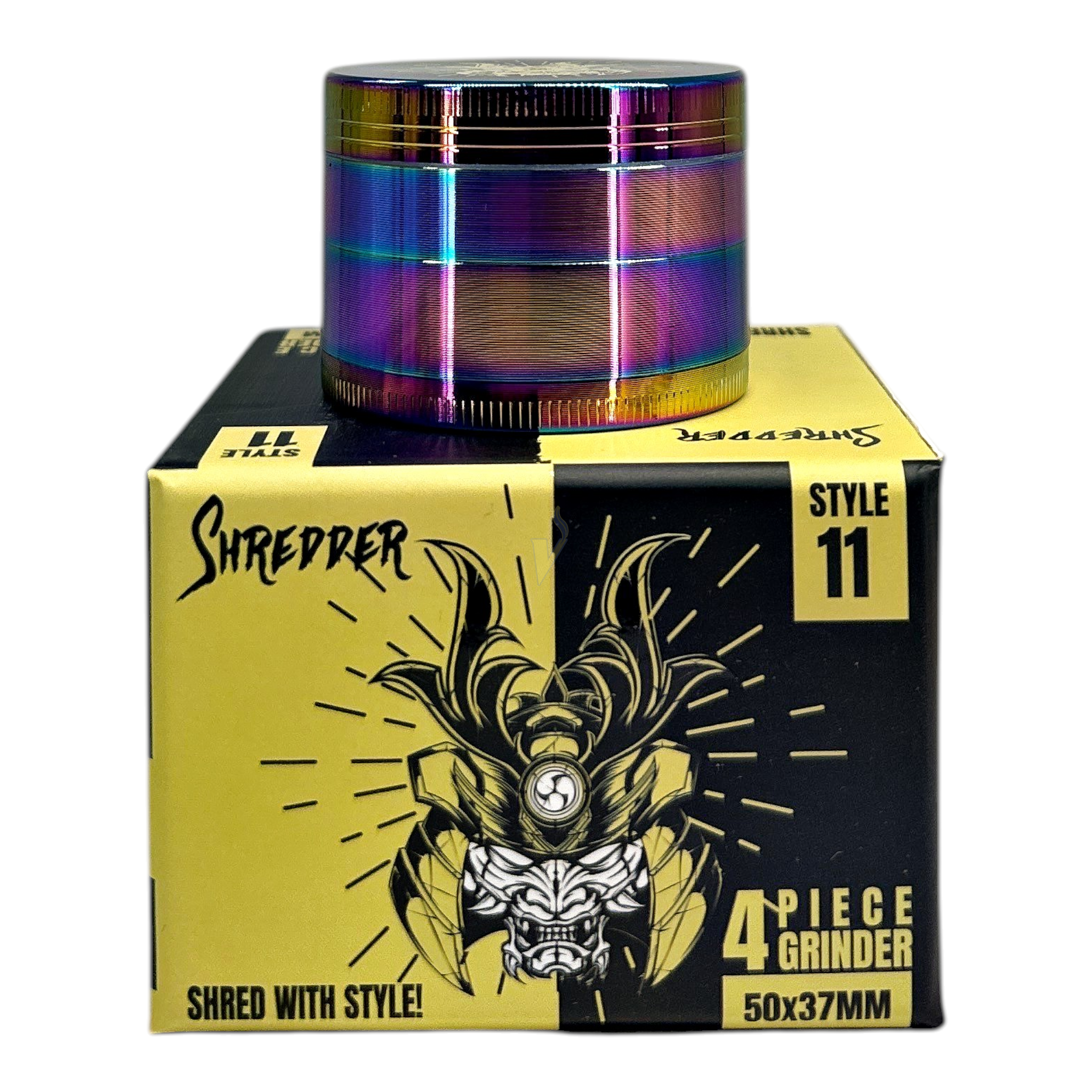 Shredder 4 Piece Style 11 Rainbow Grinder - The Vapor Shoppe