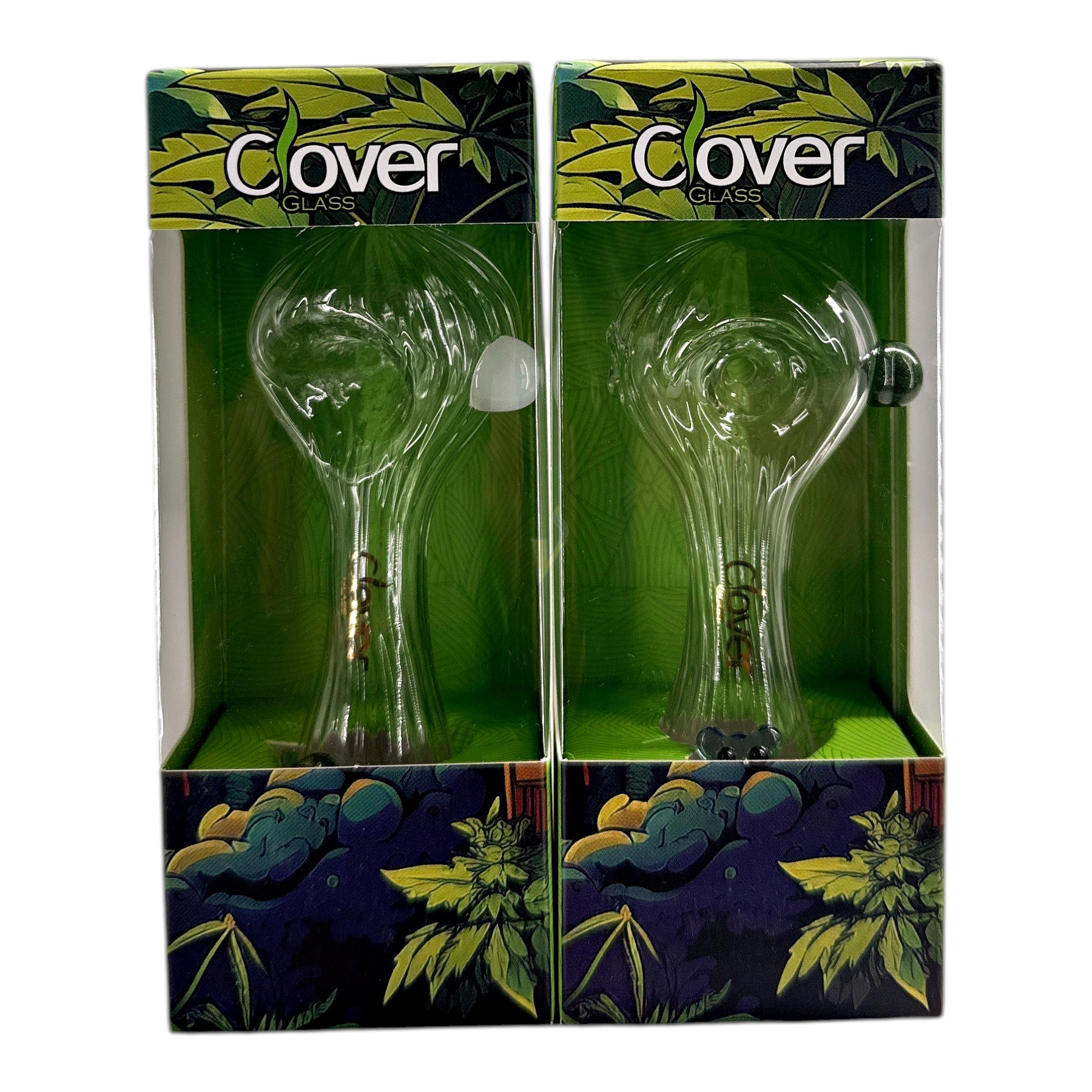 Clover 4 Inch Decal Diamond Tube Hand Pipe - The Vapor Shoppe
